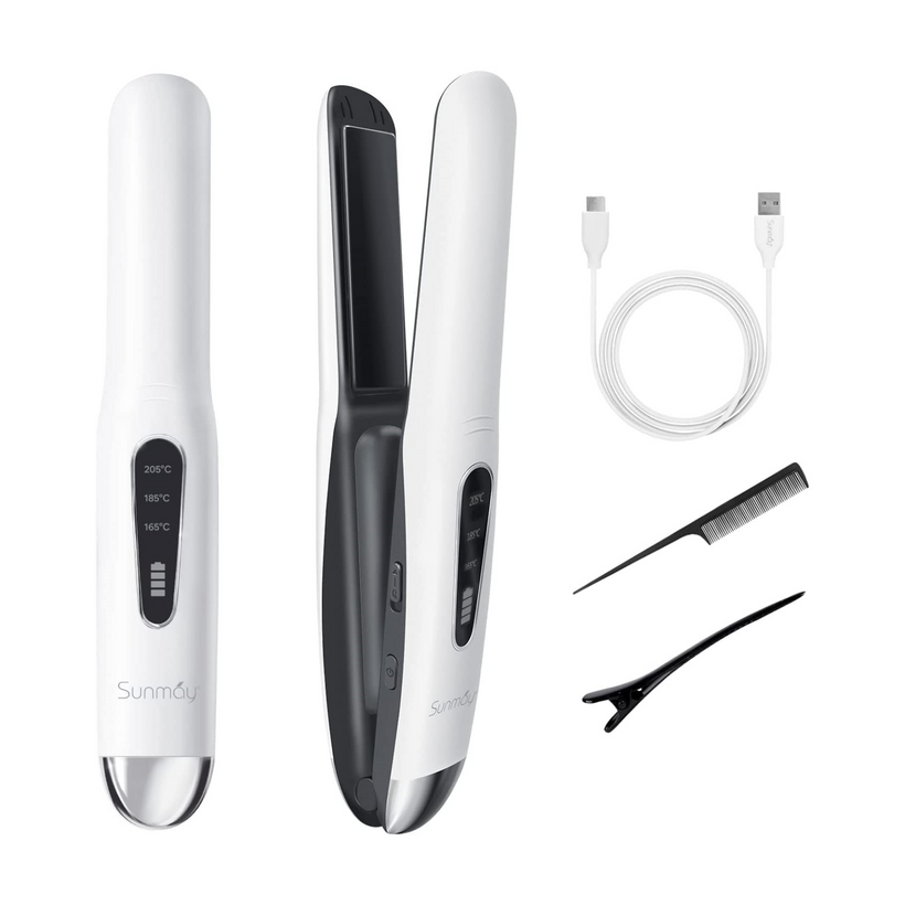 SUNMAY Voga 2 in 1 Cordless Hair Straightener and Curler for Travellin – Sunmay