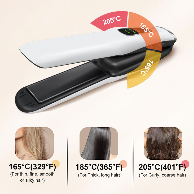 SUNMAY Voga 2 in 1 Cordless Hair Straightener and Curler for Travellin ...